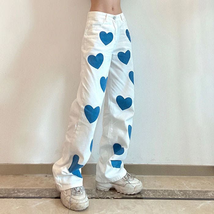 Blue Heart Wide Pants
